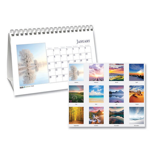 Earthscapes Recycled Desk Tent Monthly Calendar by House of Doolittle ...