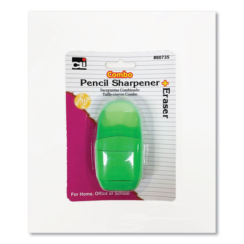 One-Hole Pencil Sharpener/Eraser Combo by Charles Leonard® LEO80735 ...