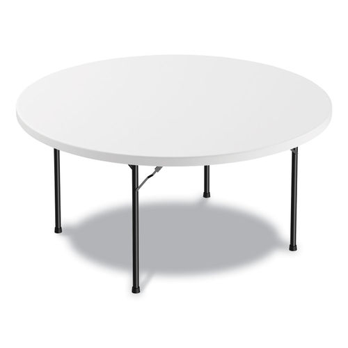Round Plastic Folding Table by Alera® ALEPT60RW | OnTimeSupplies.com