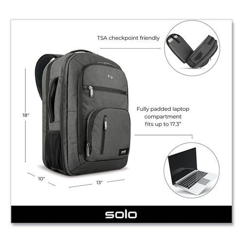 Grand Travel TSA Backpack by Solo USLUBN78010 | OnTimeSupplies.com