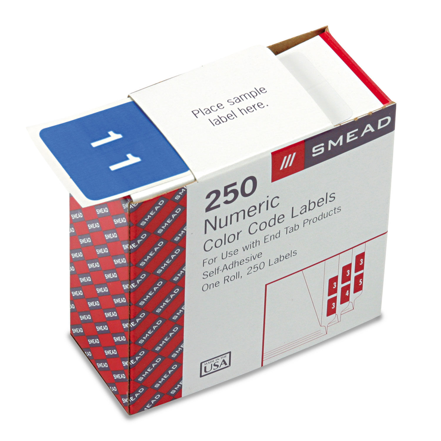 Numerical End Tab File Folder Labels by Smead® SMD67421 ...