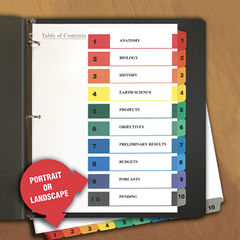 Universal Index Dividers Avery Template Guide | OnTimeSupplies.com