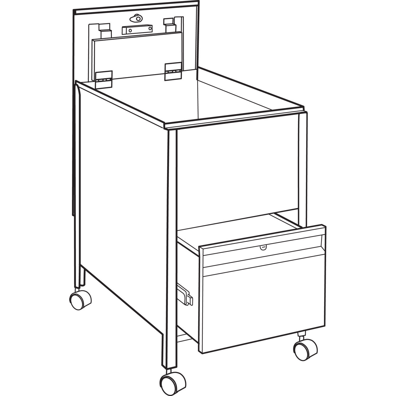 Locking Mobile Tub File With Drawer by Safco® SAF5364PT ...