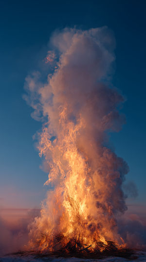 Bonfire Tower Of Flame - 4K Wallpaper for iPhone Background