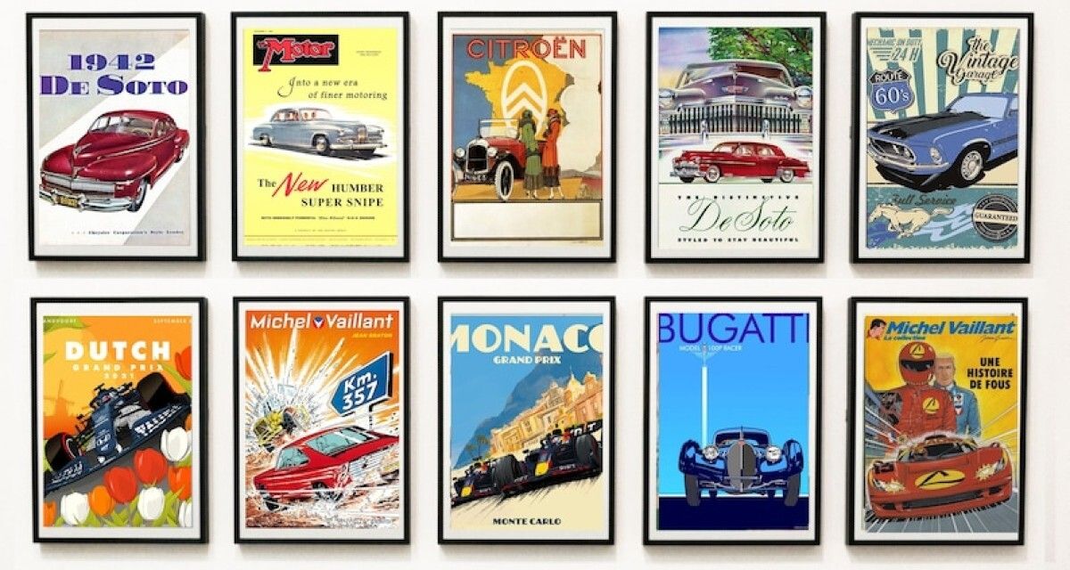 Vintage Car Posters Prints - Classified Ads Classified By Giana Dodo