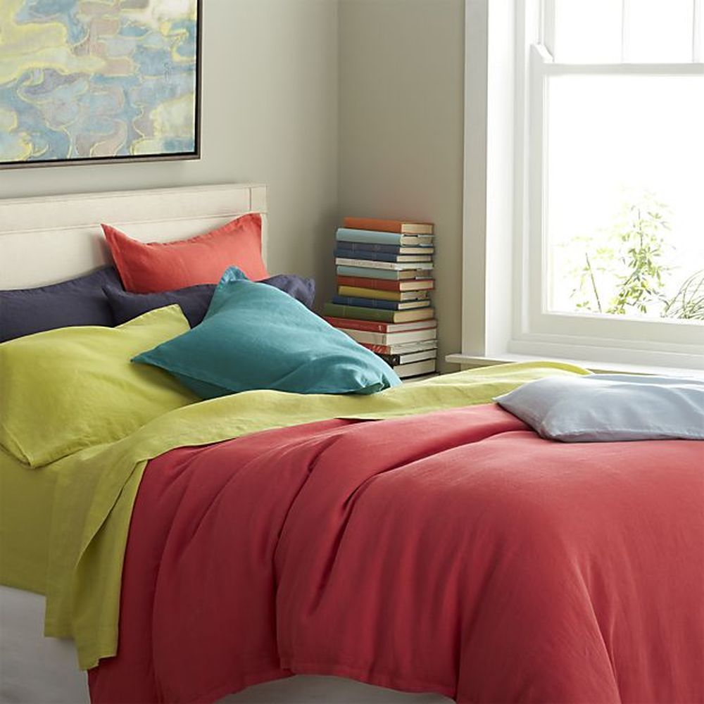 Lino Citron Linen Duvet Covers - Online Shopping Product By Crate & Barrel