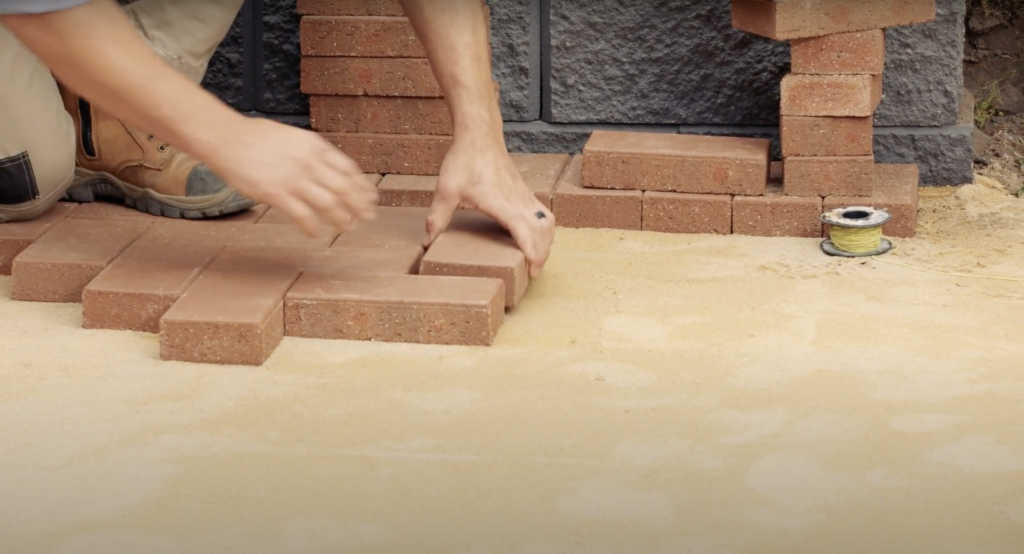 How to Lay Clay Pavers in Herringbone Pattern | Brickworks