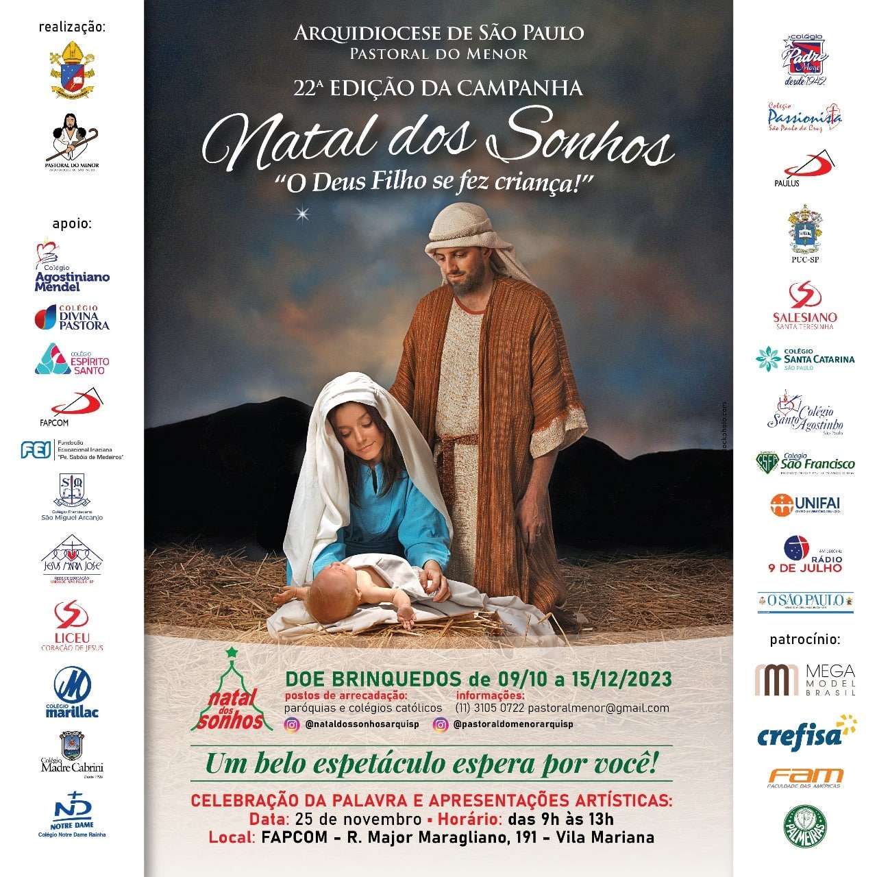 Natal dos Sonhos 2023: doações já podem ser feitas em paróquias e ... Natal dos Sonhos 2023: doações já podem ser feitas em paróquias e ...