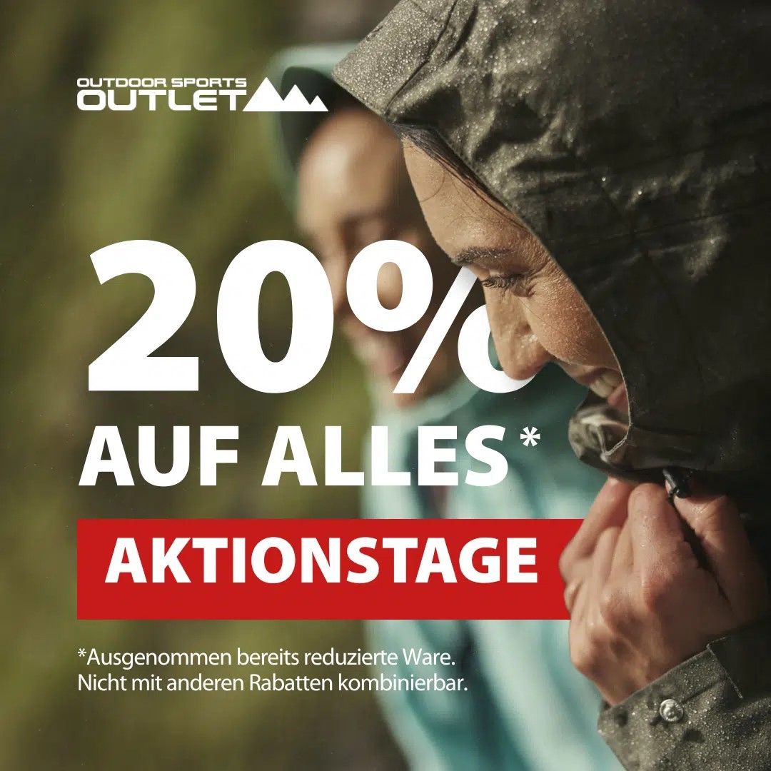 20 % auf alles im Outdoor Sports Outlet im Ochtum Park Bremen