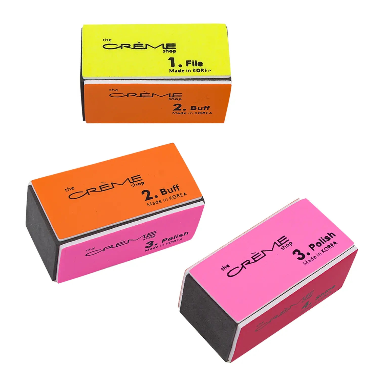 Wholesale The Crème Shop 4-Step Nail Buffer Block Set | YELLOW ORANGE ...