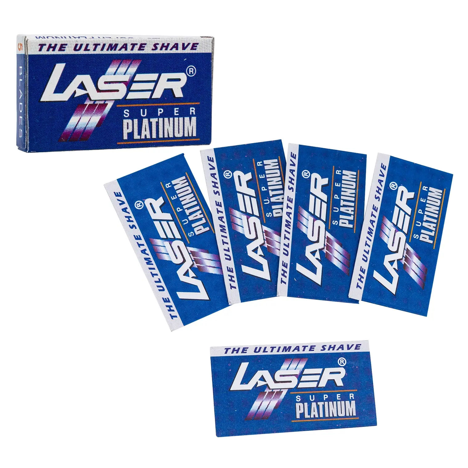 Wholesale Laser Super Platinum Double Edge Razor Blades,5 Pack ...