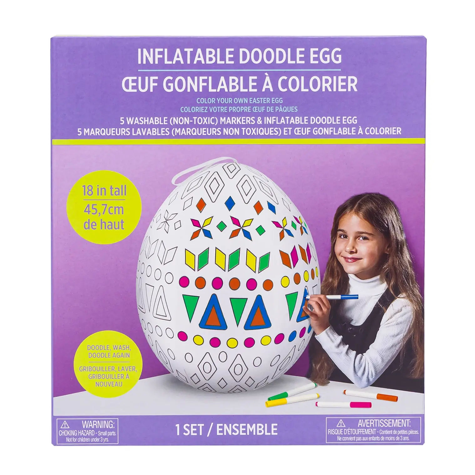 Wholesale Inflatable Doodle Egg with Washable Markers Set, 18 in ...