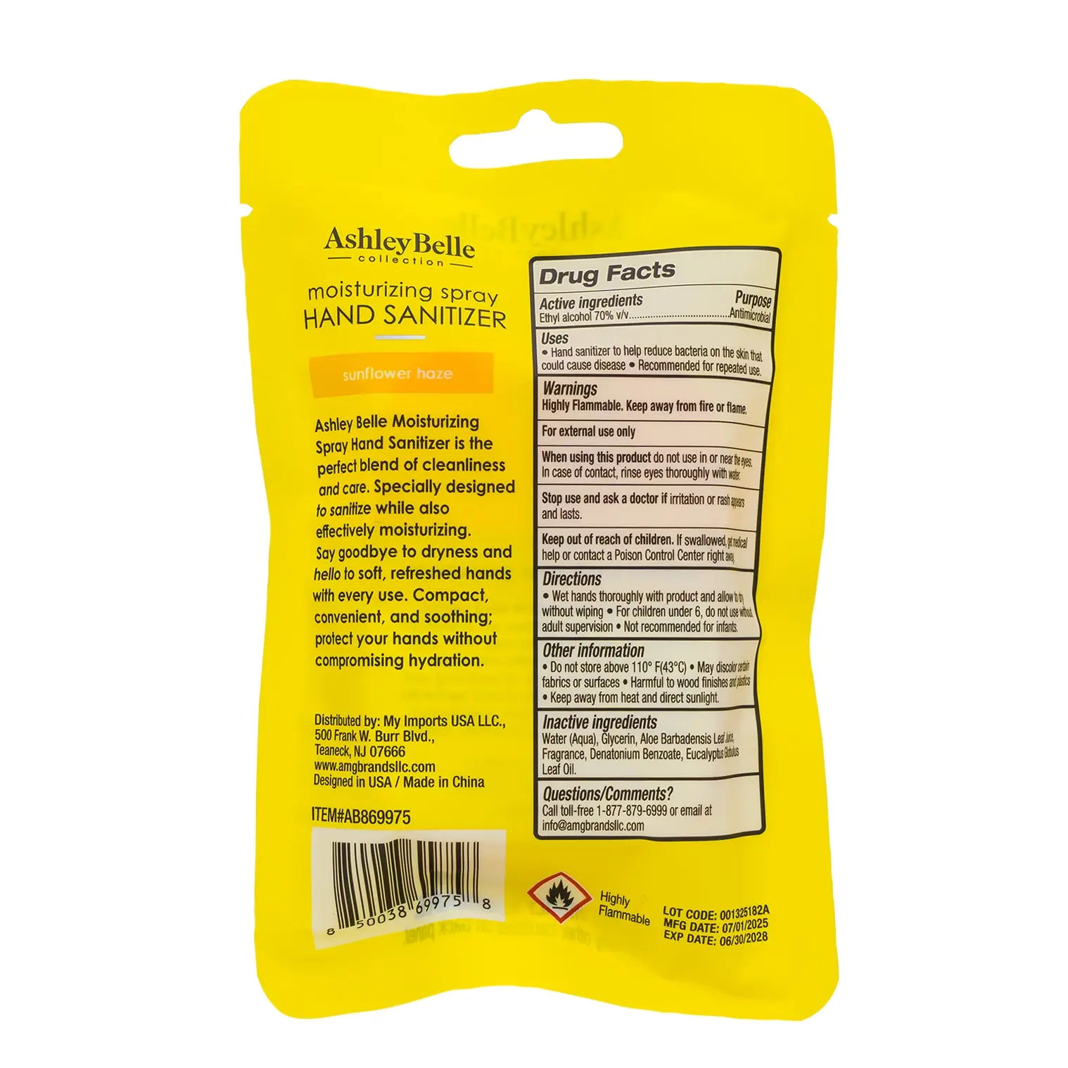 Wholesale Ashley Belle Moisturizing Spray Hand Sanitizer, 1 oz, Apple ...