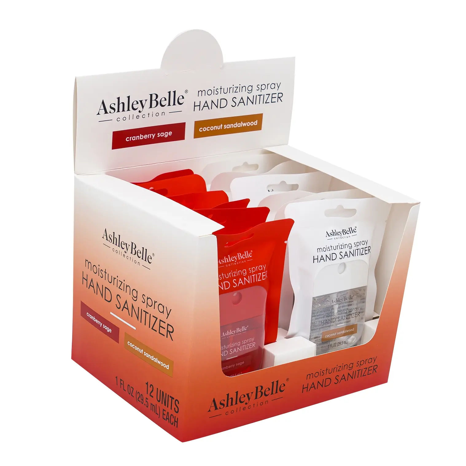 Wholesale Ashley Belle Moisturizing Spray Hand Sanitizer, 1 oz, Cranberry Sage and Coconut ...