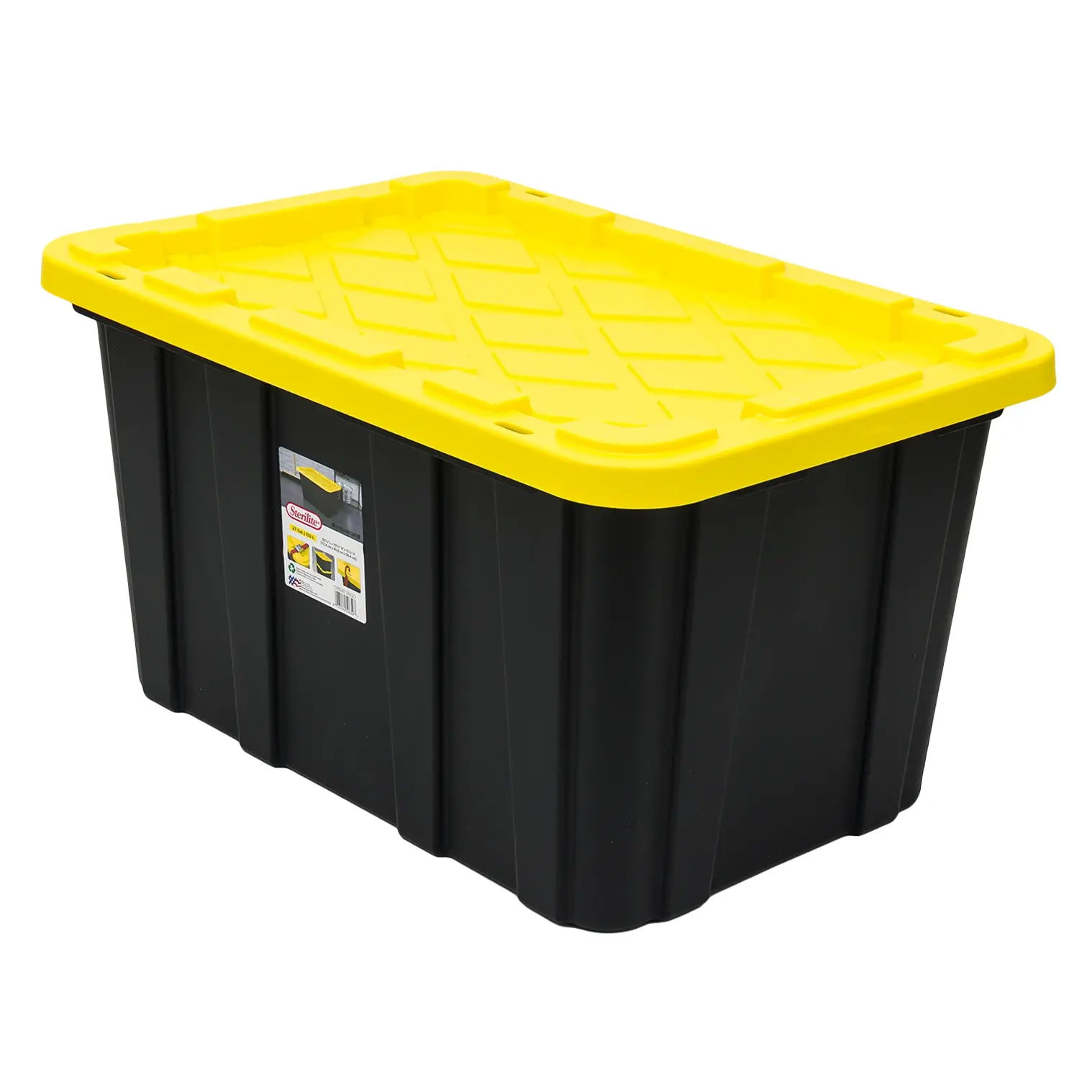 Wholesale Sterilite Secure Stack Storage Bin 27gal - Black/Yellow ...