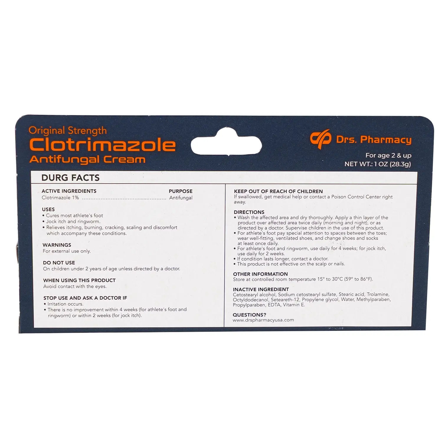 Wholesale Drs. Pharmacy Original Strength 1oz Clotrimazole Antifungal ...