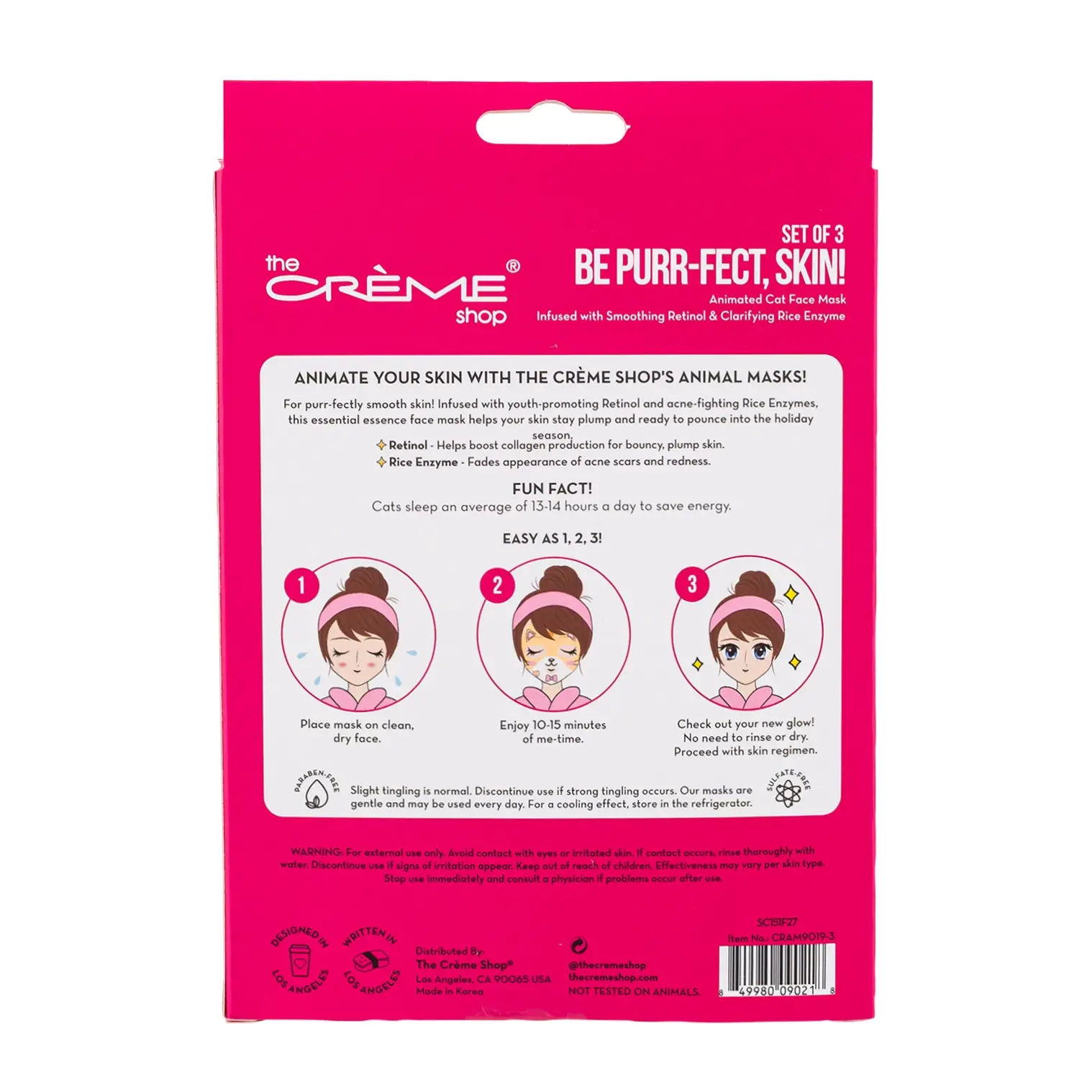 Wholesale The Crème Shop Be Purr-Fect Skin! Animated Cat Face Mask, Set ...