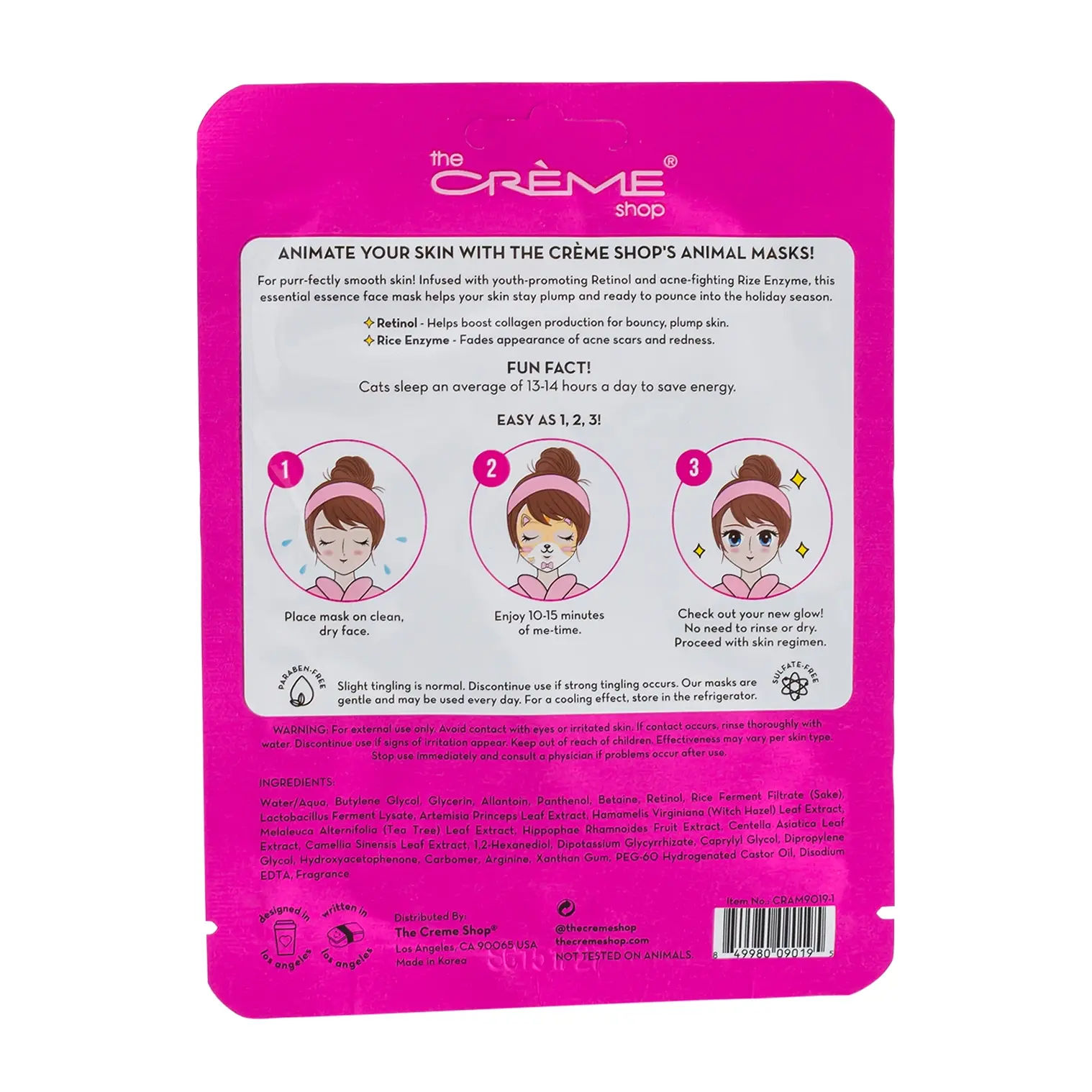 Wholesale The Crème Shop Be Purr-Fect Skin! Animated Cat Face Mask, Set ...