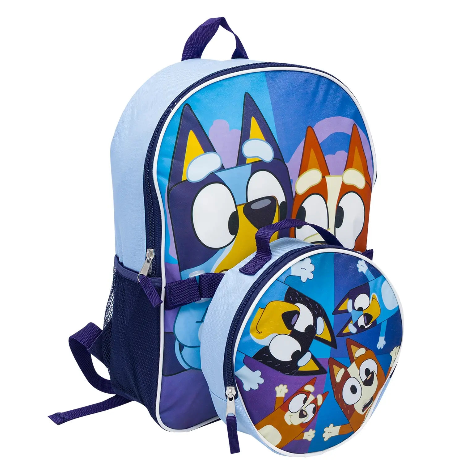 Wholesale Bluey Kids Backpack 5 pc Set - 16 in Blue | BLUE/MULTI | SKU ...