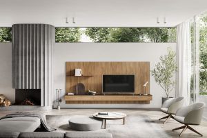 13 Inspirasi Desain Ruang TV Minimalis - Pashouses