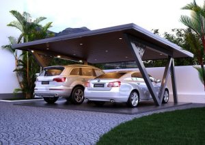 15 Model Desain Garasi Mobil di Rumah Minimalis/Lahan Terbatas - Pashouses