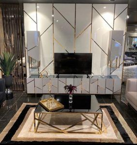 15 Inspirasi Desain Backdrop TV Minimalis & Elegan - Pashouses