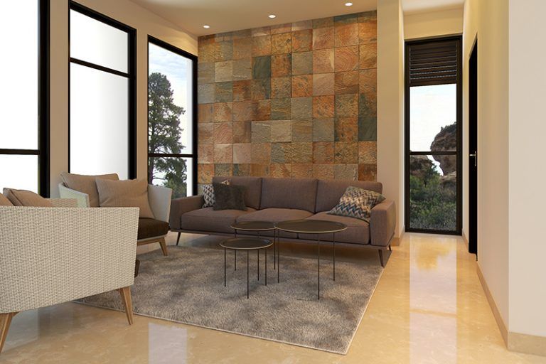 11 Desain Keramik Dinding Ruang Tamu yang Unik & Aesthetic - Pashouses