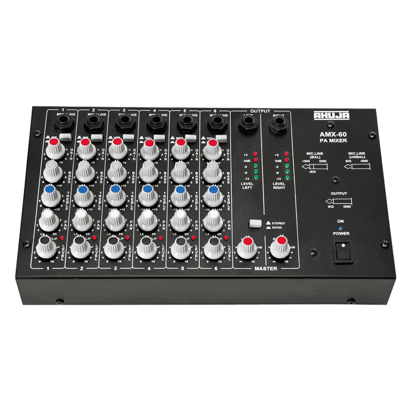 Ahuja AMX 60 Mixers | 6 Channel | AC Operation