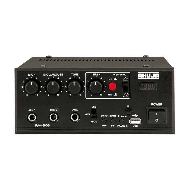 Ahuja PA 400DS Mixer Amplifiers | 40 Watts With Built-In Digital Player ...