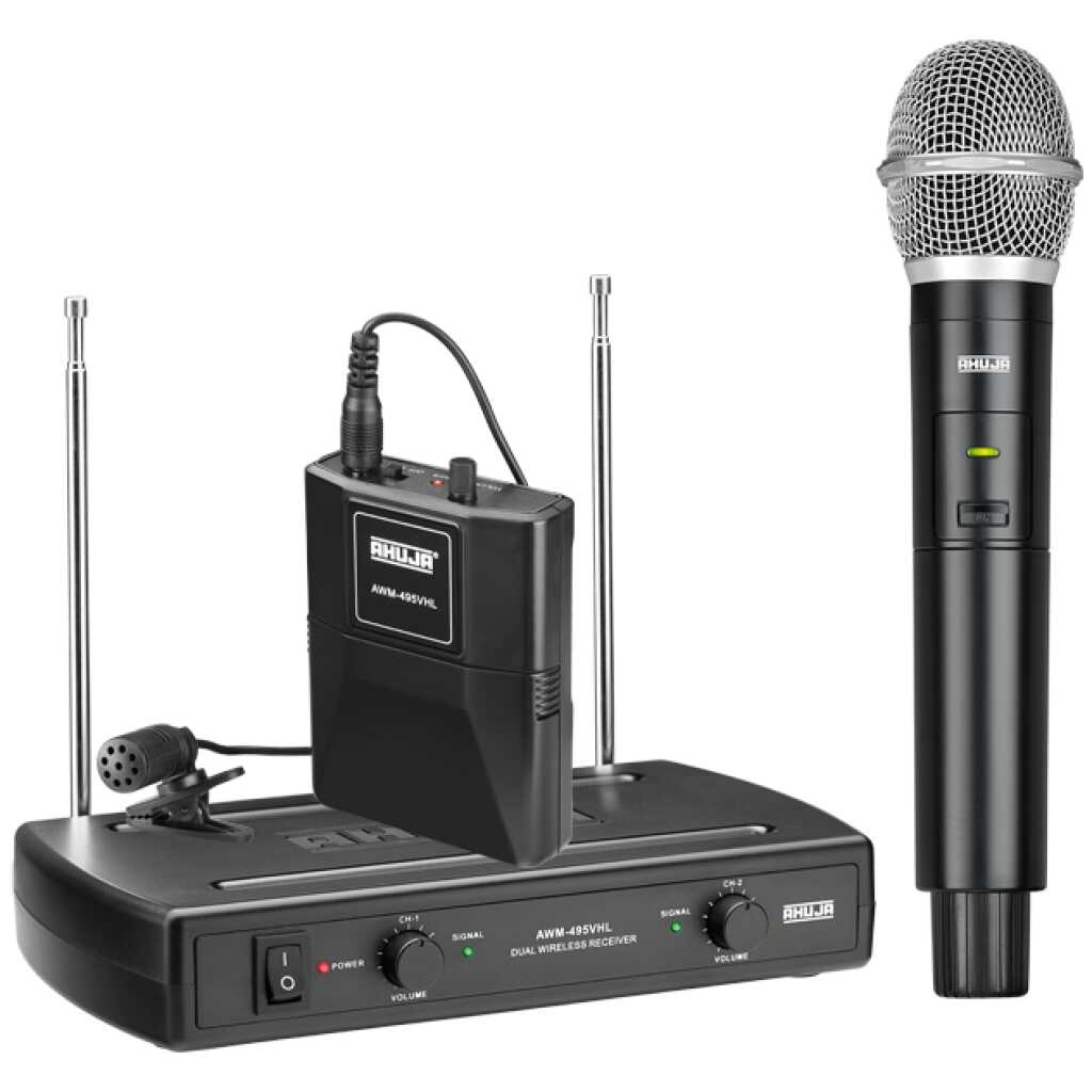 Ahuja AWM 520VHL Microphones | Dual Pa Vhf Wireless Microphones