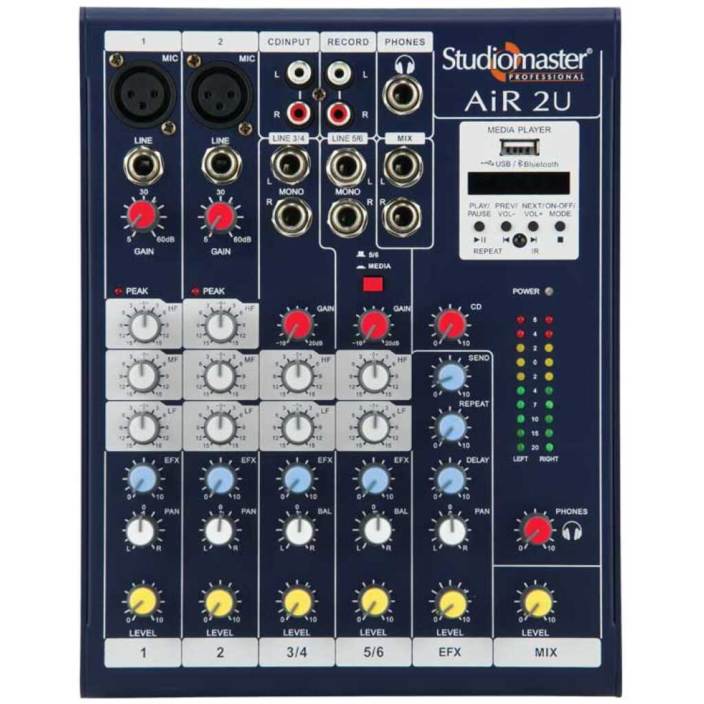 Studiomaster AiR 2U Mixer (2 Channel)