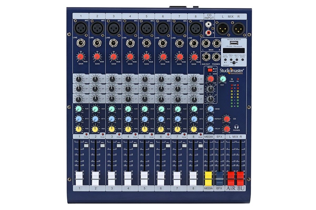 Studiomaster AiR 8U Mixer (8 Channel) | With Recording Option