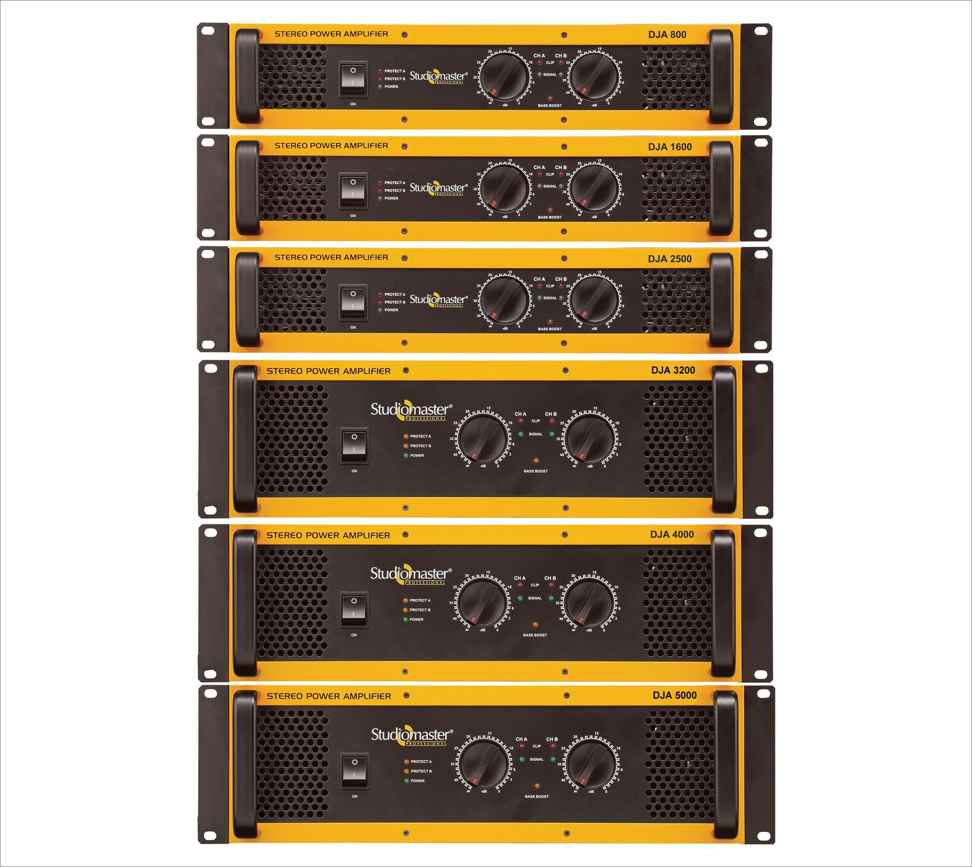 Studiomaster DJA 800 Dual Channel Amplifier (415+415watts)
