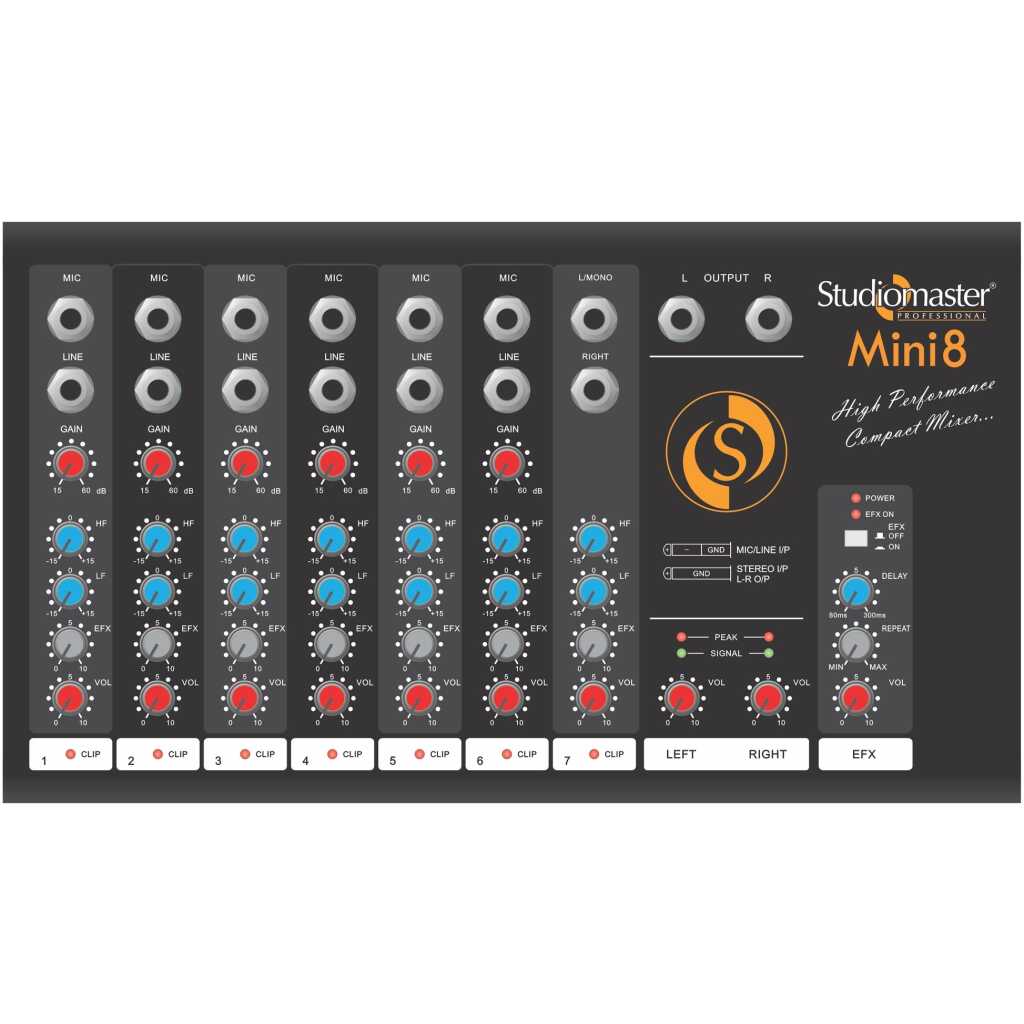 Studiomaster Mini 8 Mixer (7 Channel)