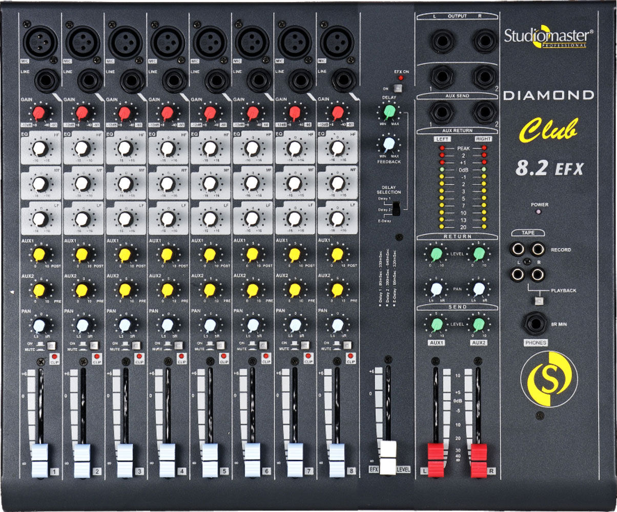 Studiomaster DC 8.2 EFX Mixer (8 Channel)