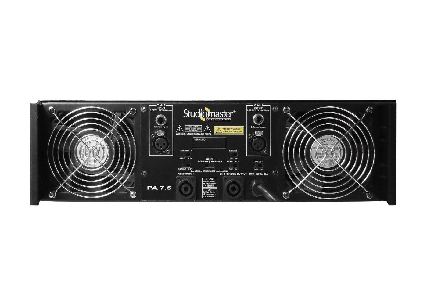 Studiomaster PA 7.5 Dual Channel Amplifier (3750+3750watts)