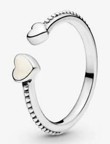 Pandora beaded two hearts open ring store