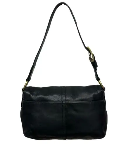 Coach #F11842 Vintage Soho Black Buckle Flap Shoulder Bag Coach #F11842 Vintage Soho Black Buckle Flap Shoulder Bag