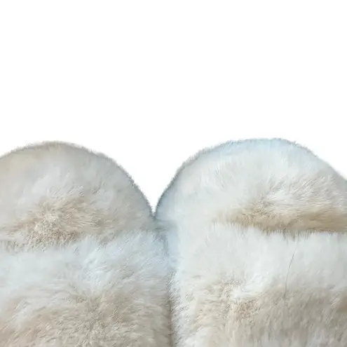 Rachel Zoe women's size XL white fluffy slippers, nwt - $15 New With ...
