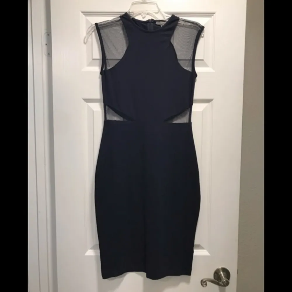 French Connection sheer cut out bodycon dress NAVY Size 6 - $45 New ...