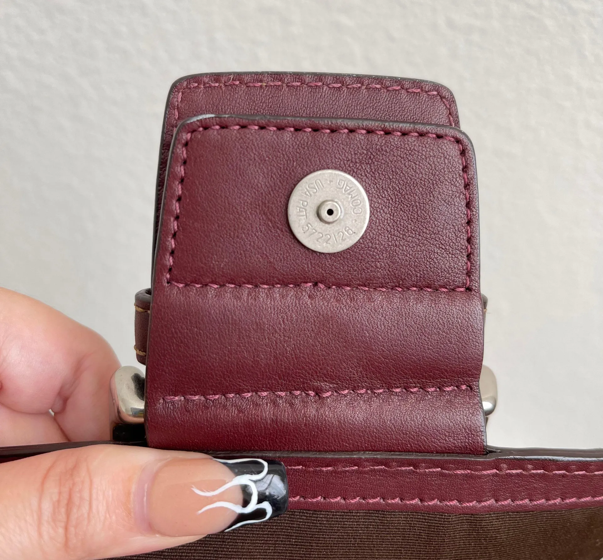 Coach Wine Burgundy Red Suede Leather Soho Studded Limited Edition ...