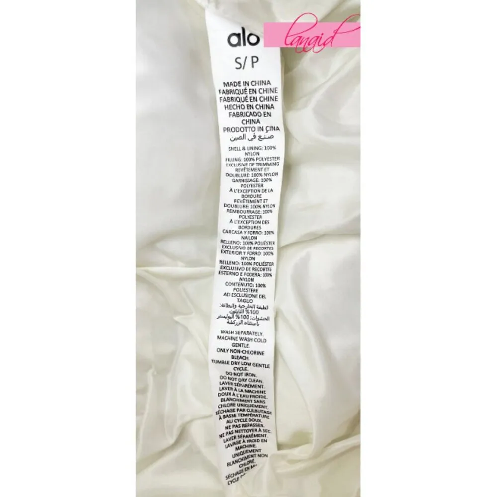 Alo Yoga Alo Aspen Love Puffer Jacket Ivory Warm Winter Snow Cold ...