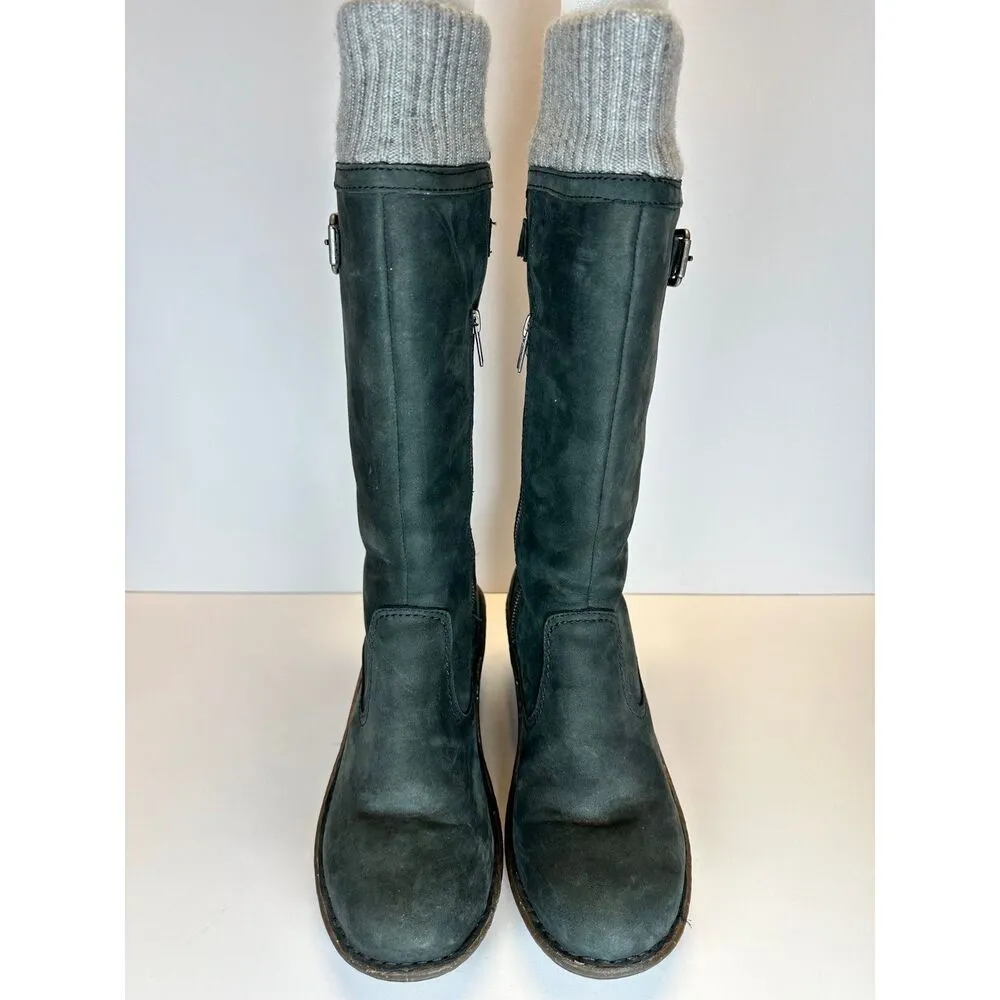 Ugg Women’s 1006145 Black Size 9 Skyfall Suede Wedge Boots Insulated ...