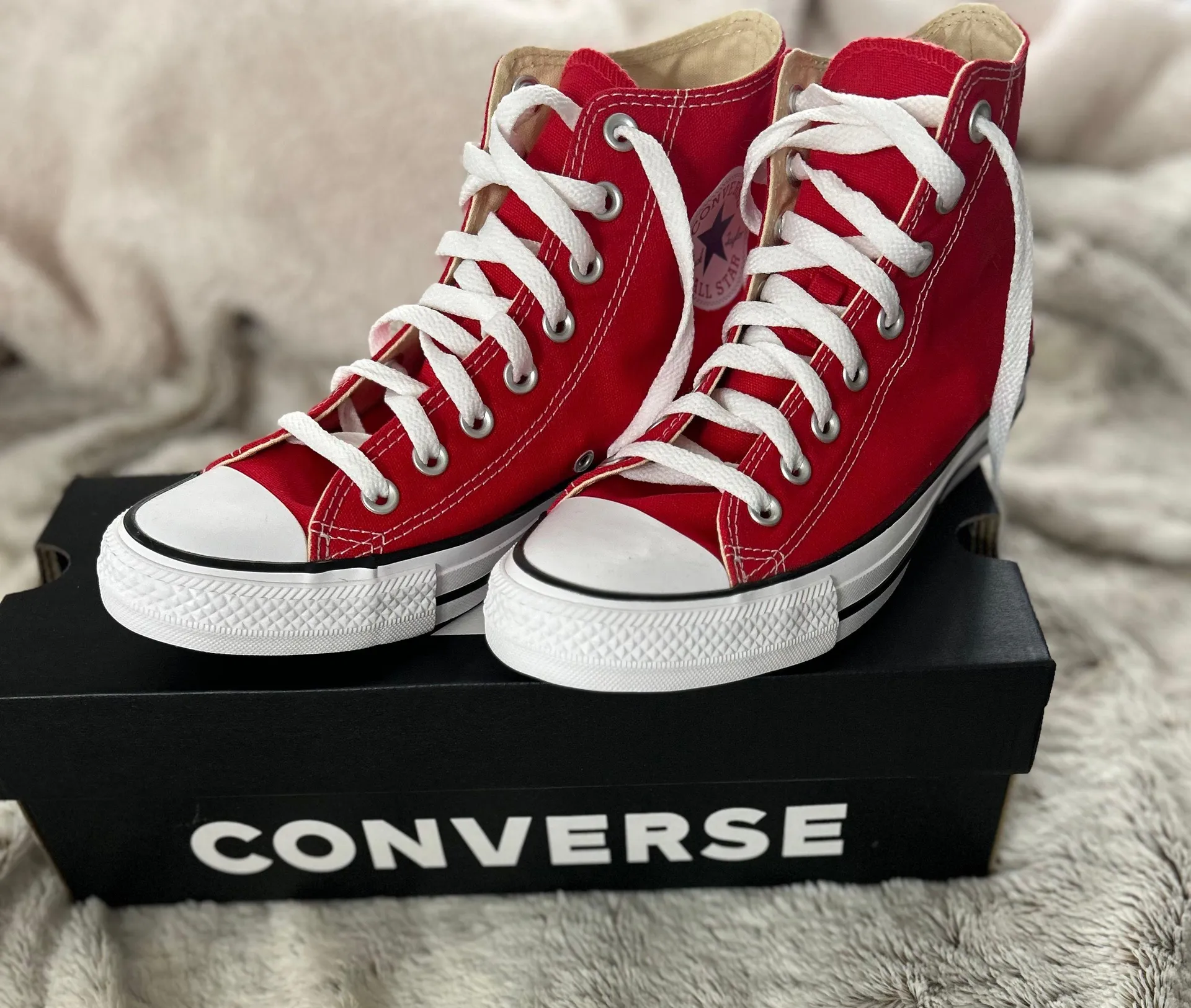 Converse High Top Red in size 6.5 men’s and 8.5 women’s. - $22 (66% Off ...