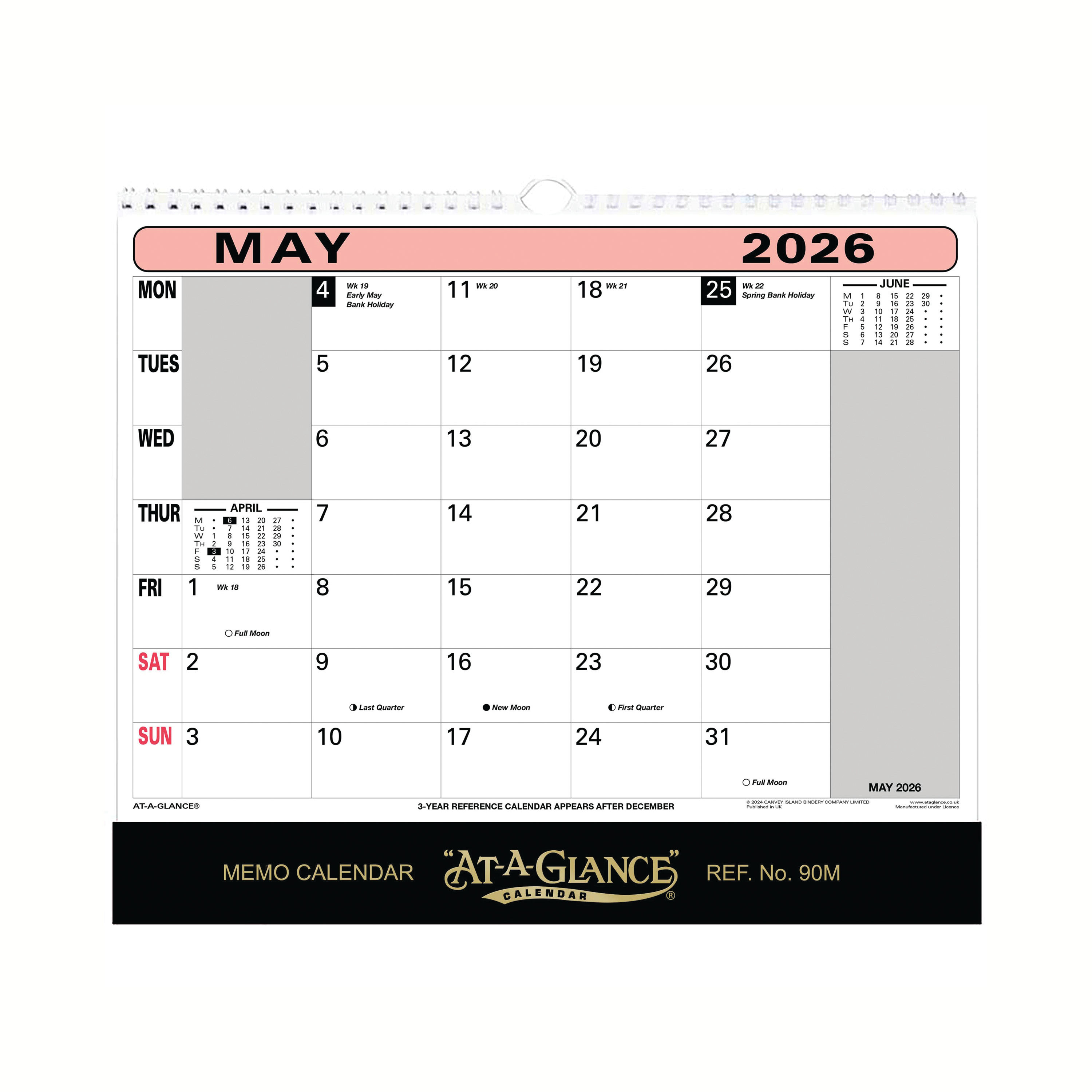 AT-A-GLANCE WALL CALENDAR 2026 - Niche Office Solutions LTD