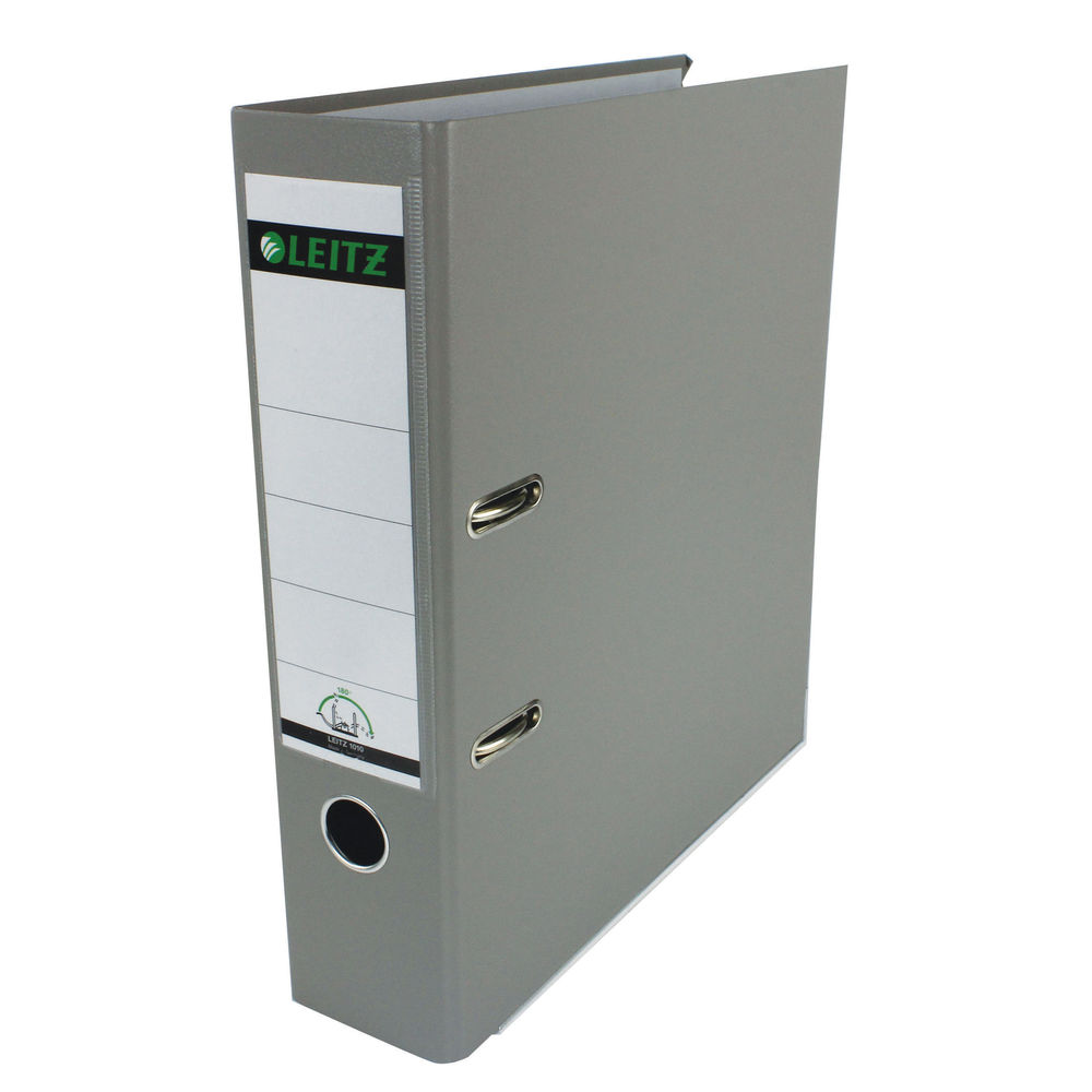 Leitz 80mm 180 Lever Arch File Polypropylene A4 Grey (10 Pack) 10101085