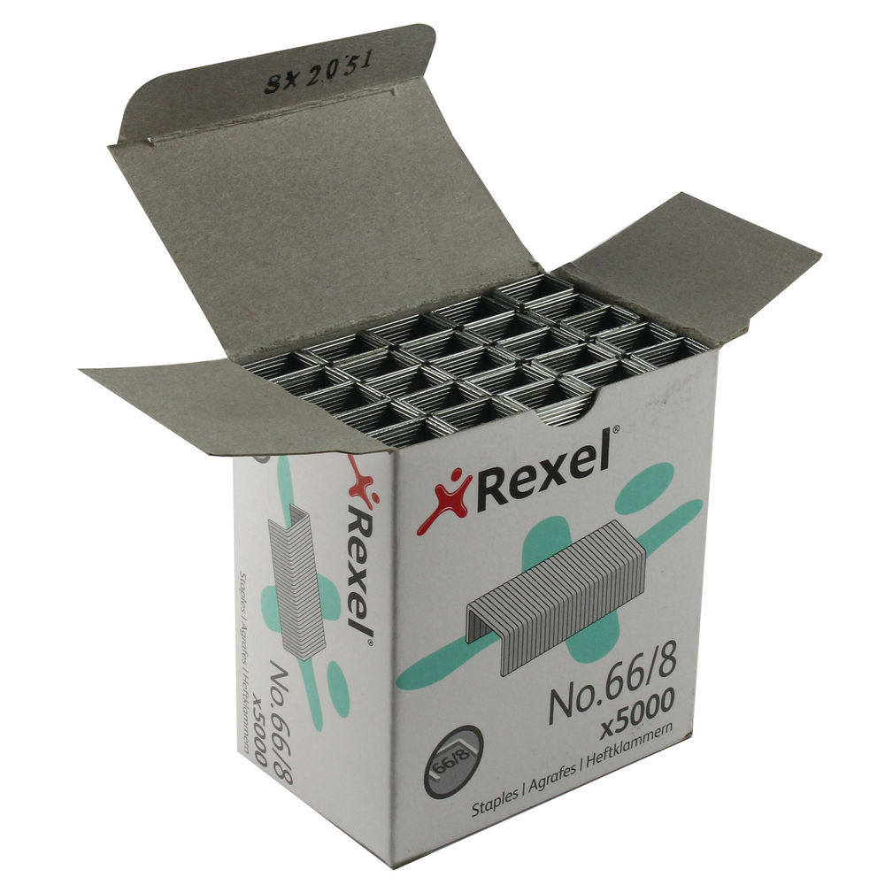 Rexel No. 66 8mm Staples (5000 Pack) 06065