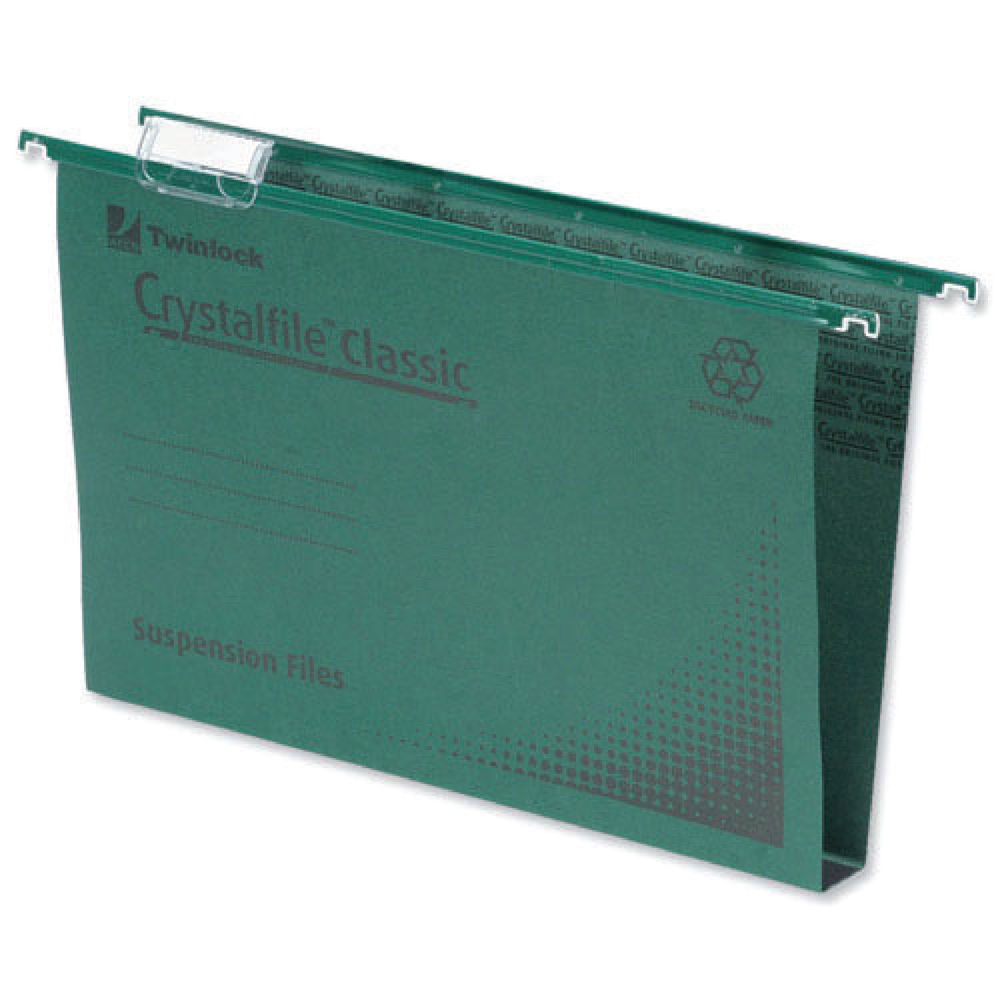 Rexel Crystalfile A4 Suspension File Green, Pack 50 - 70621 Rexel Crystalfile A4 Suspension File Green, Pack 50 - 70621