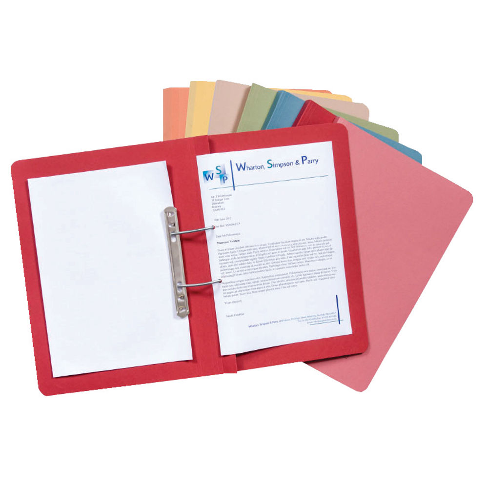 Exacompta Guildhall Transfer Spiral File 315gsm Foolscap Blue (50 Pack ...
