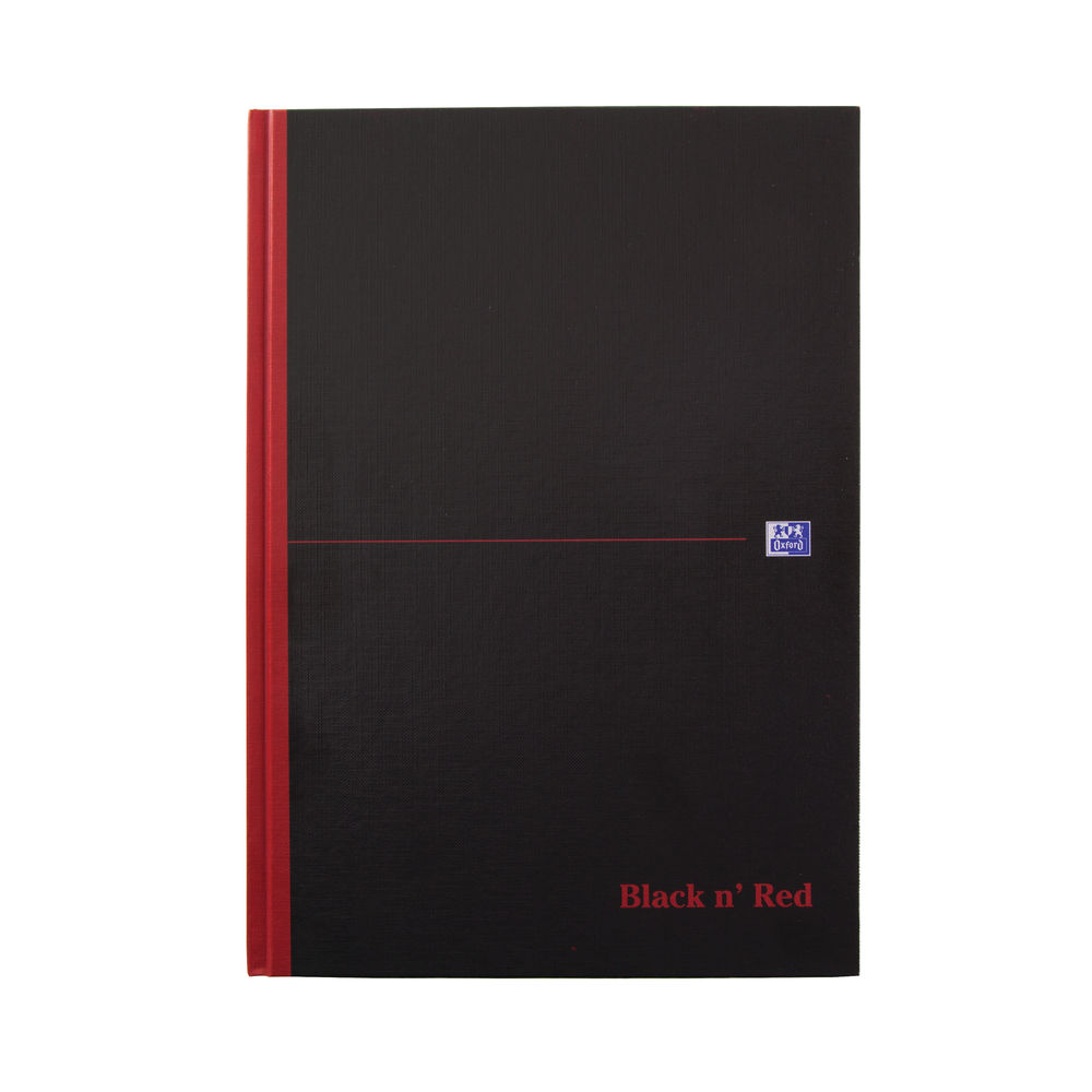 Black n' Red Ruled Casebound Hardback Notebook A4 100080473